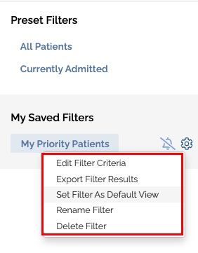 Saved filters – Pings Support Center