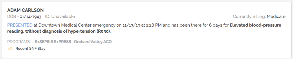 Patient roster – Pings Support Center